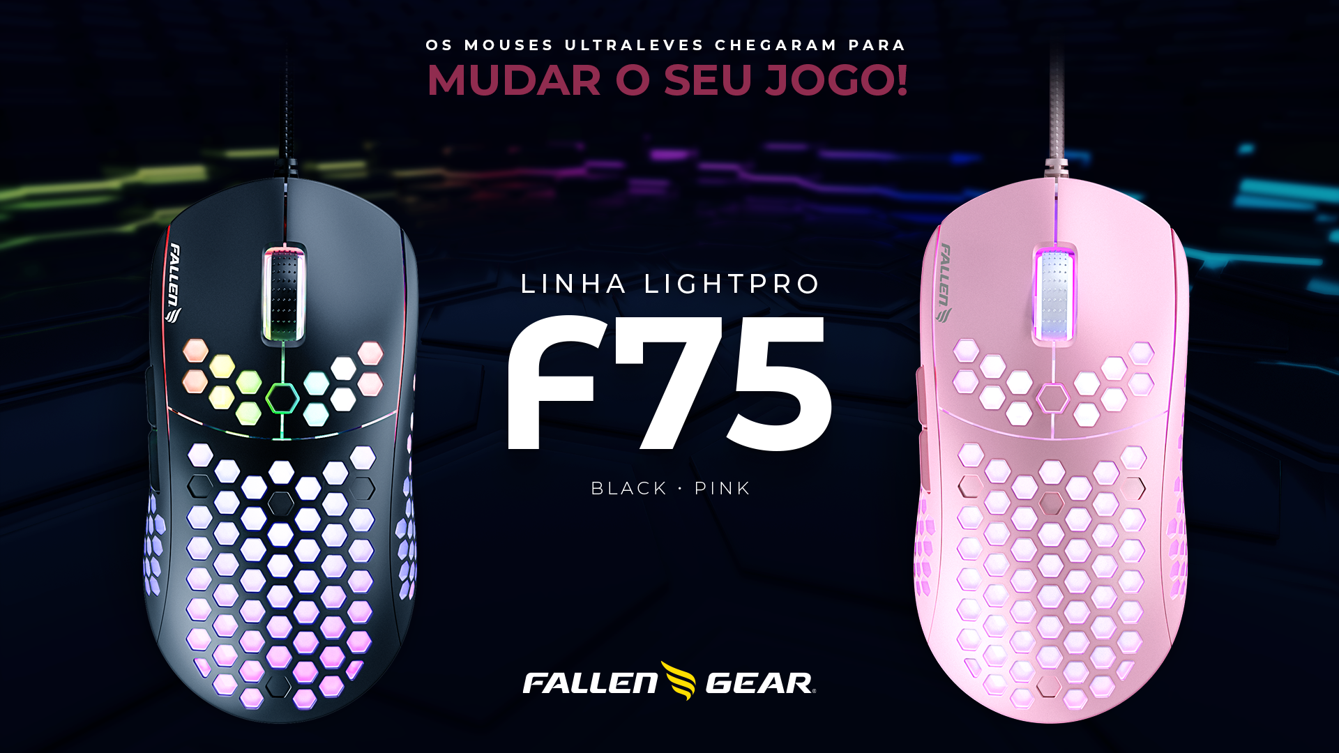 Grupo Fallen Lança Mouse LightPRO F75 ⋆ Nós Nerds